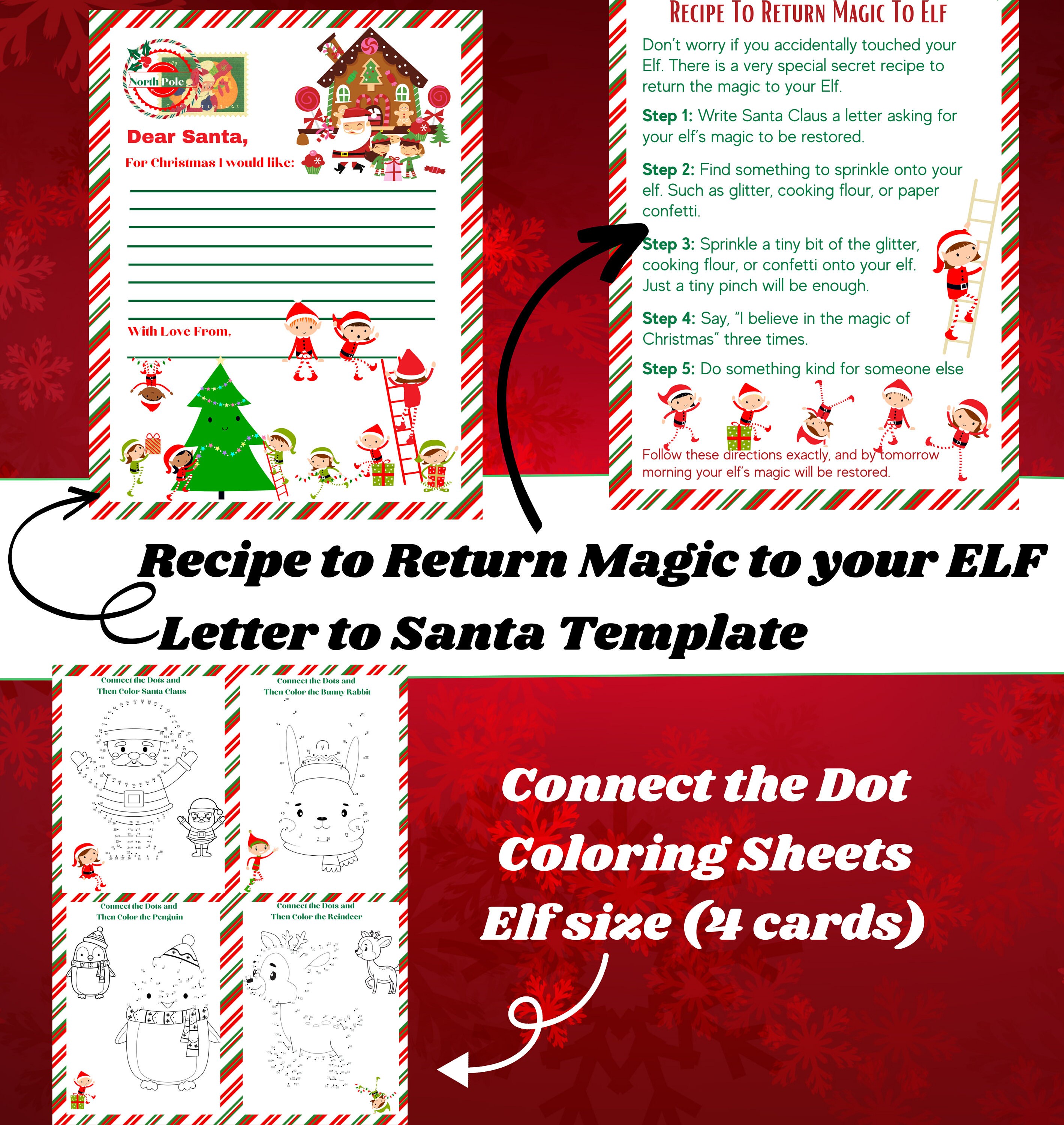 Printable Elf Activities, Welcome Letter, Elf Games, Goodbye Letter ...