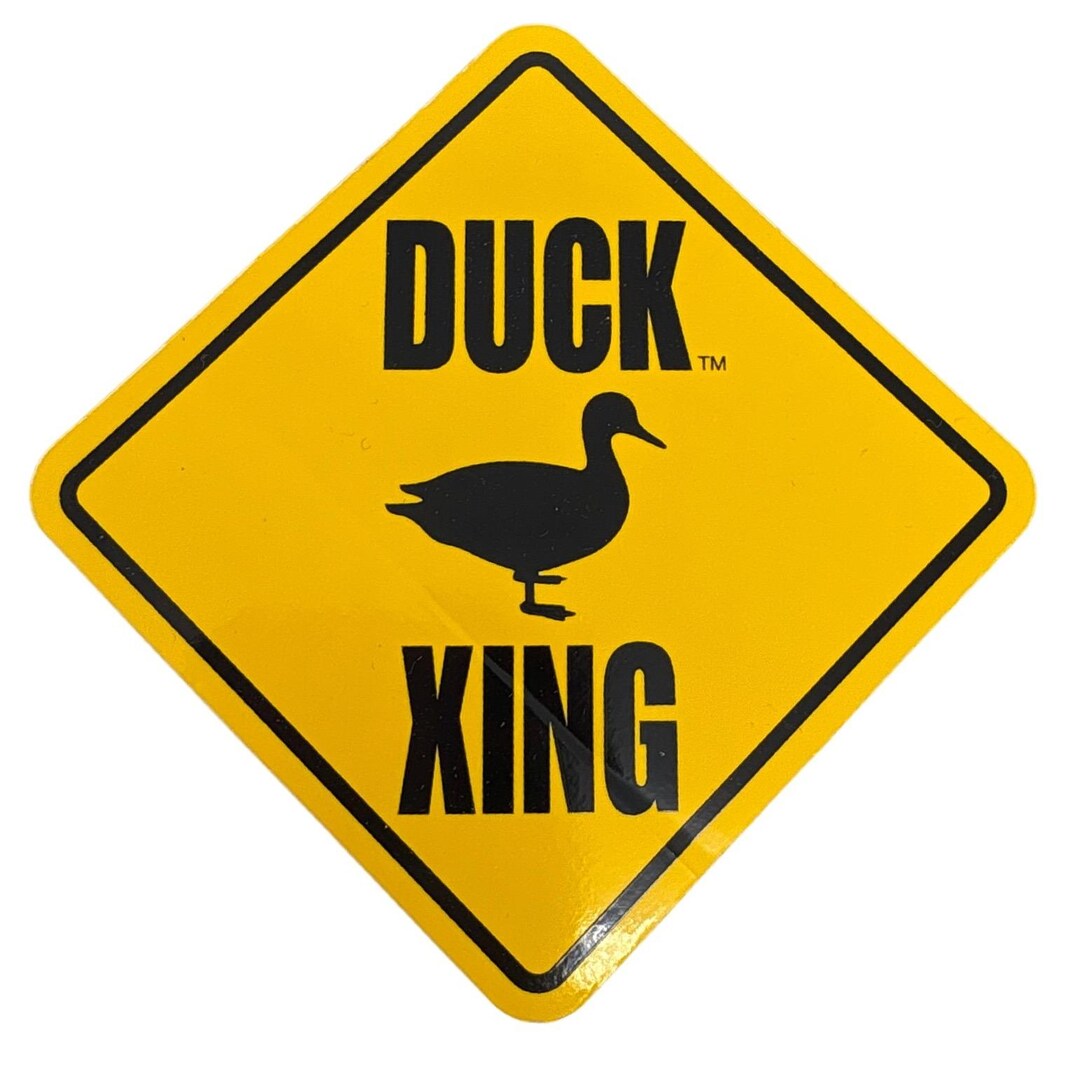 Duck Xing Sign Car Bumper Sticker Funny Novelty Crossing Decal Yellow ...