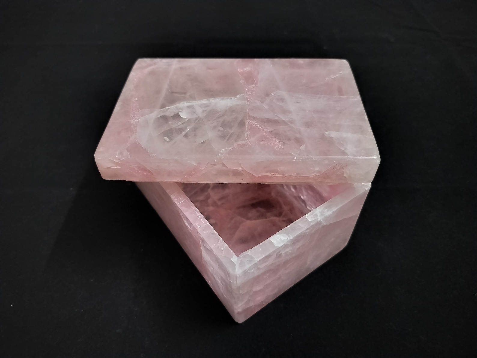 Rose Quartz Box: Love Stone, Tarot Card Holder, Pet Urn 6*4*3.5 Inches ...