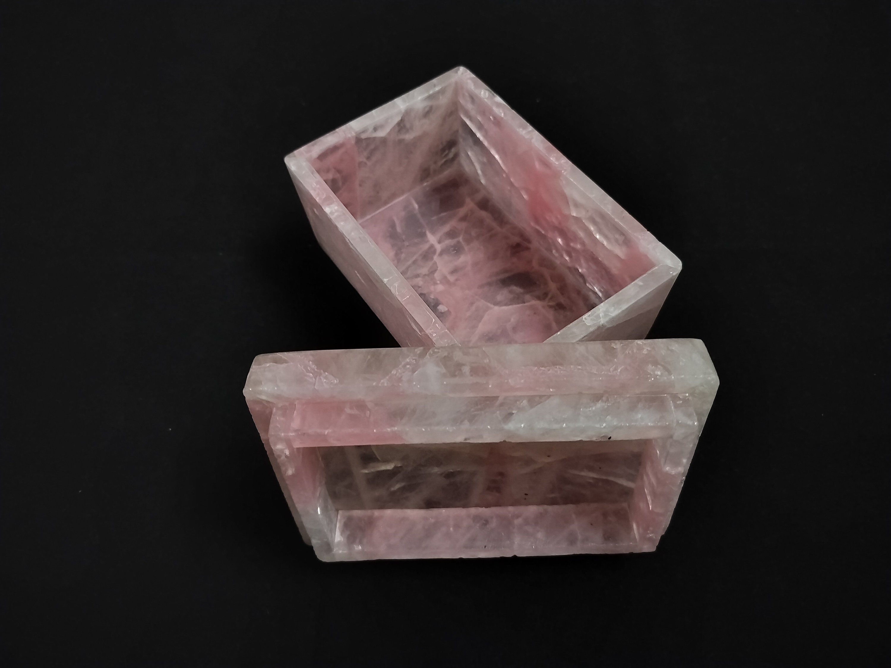 Rose Quartz Box: Love Stone, Tarot Card Holder, Pet Urn 6*4*3.5 Inches ...