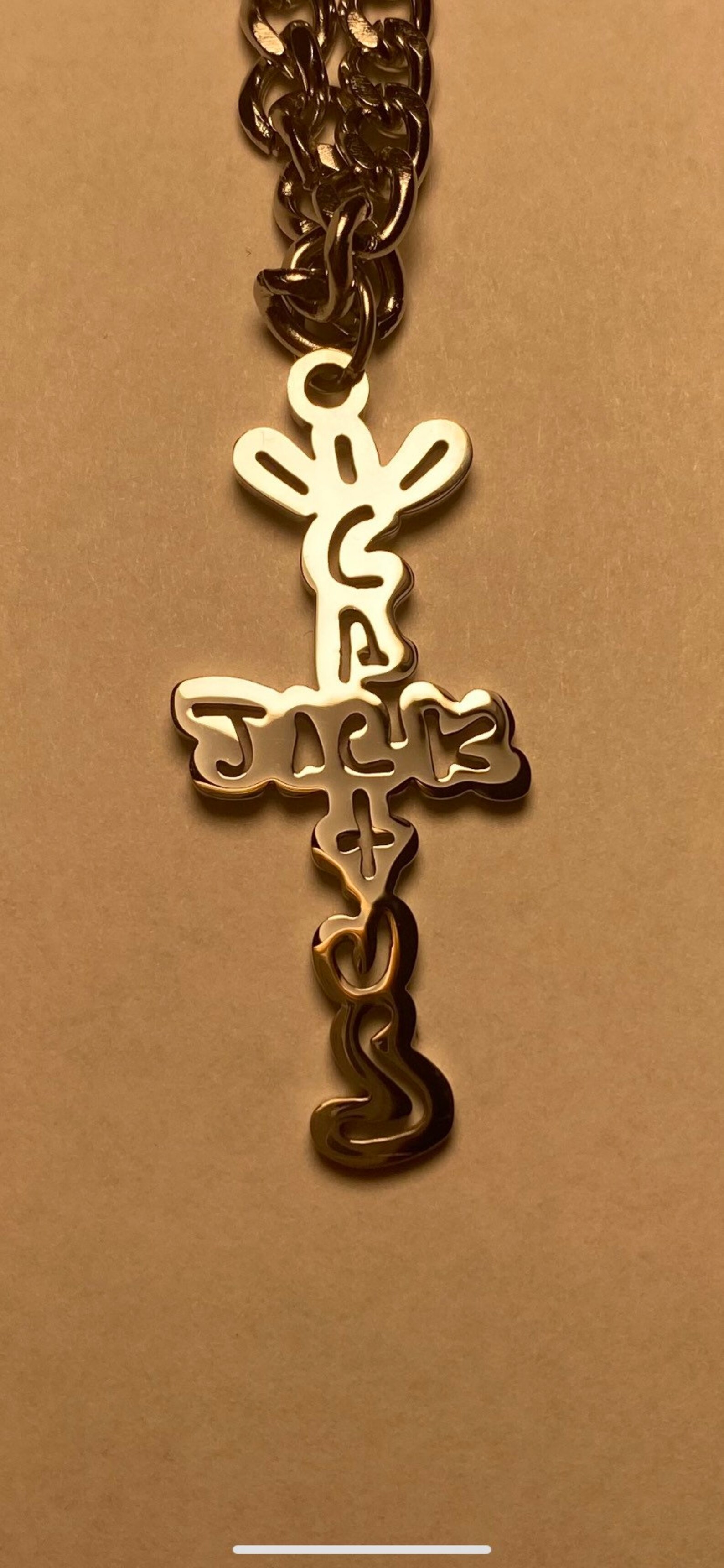Travis Scott- Cactus Jack Silver Necklace - Etsy