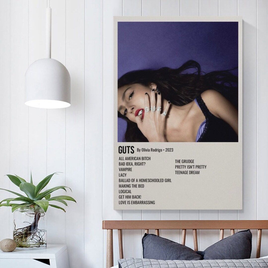 Olivia Rodrigo GUTS 2023 Music Album Poster Canvas Poster - Etsy