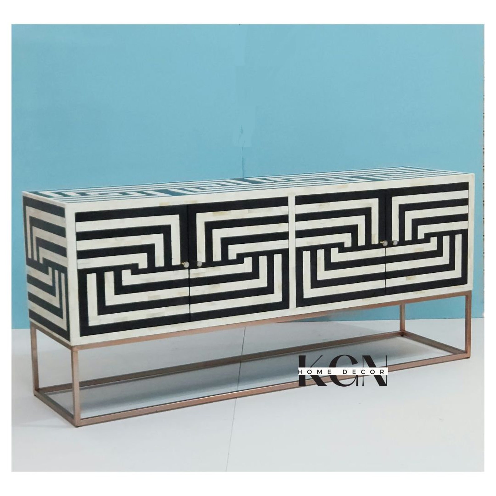 Bone Inlay Media Console , Bone Inlay Media Cabinet , Bone Inlay ...