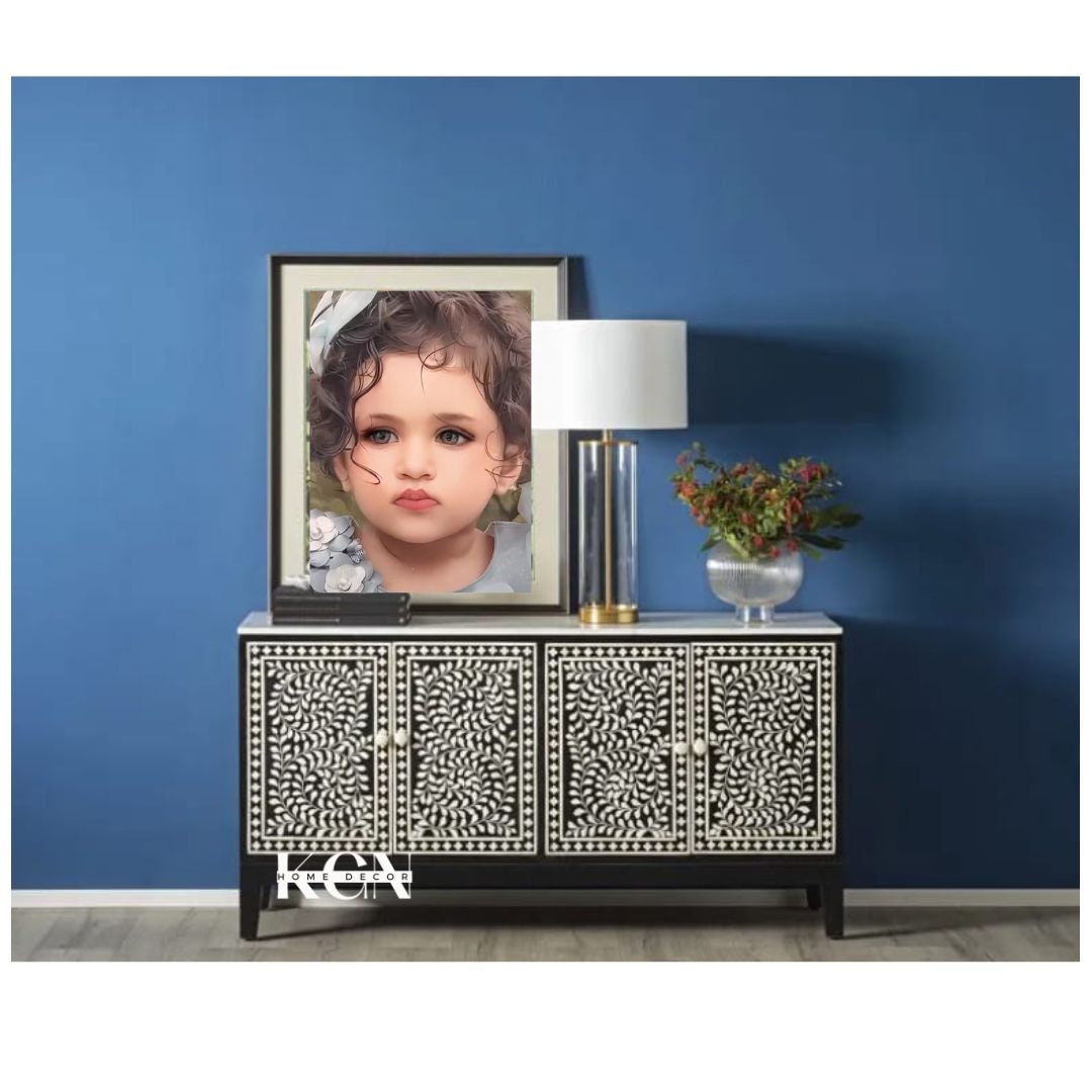 Bone Inlay Media Console , Bone Inlay Media Cabinet , Bone Inlay ...