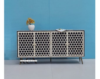 Bone Inlay Media Console , Bone Inlay Media Cabinet , Bone Inlay ...