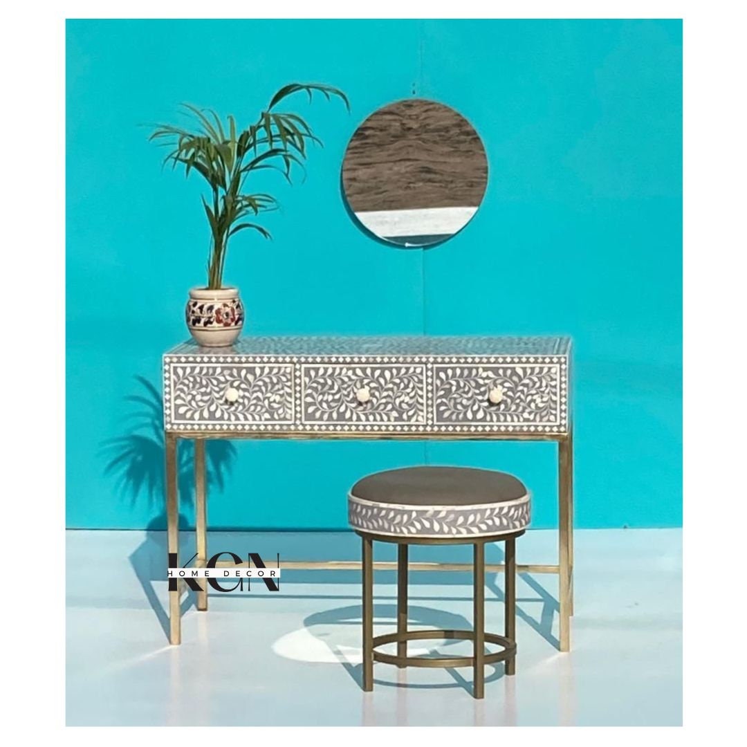 Bone Inlay Vanity , Bone Inlay Console , Bone Inlay Dressing Set , Bone ...