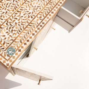 Teak Wood Inlay Dresser , Wood Inlay Sideboard , Wood Inlay Buffet ...