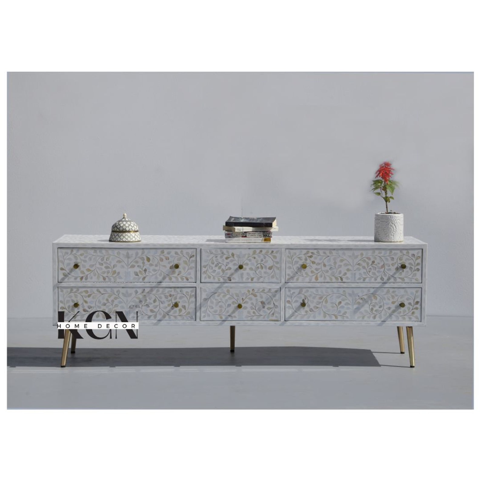 Mother of Pearl Inlay Media Console , MOP Inlay Media Cabinet , MOP ...