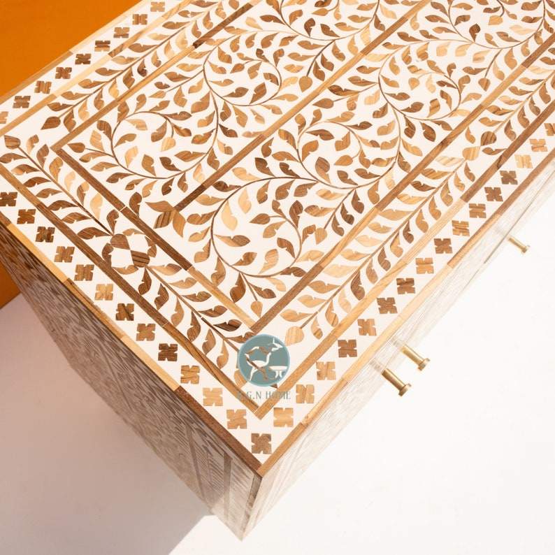 New Teak Wood Inlay Dresser , Wood Inlay Sideboard , Wood Inlay Buffet ...