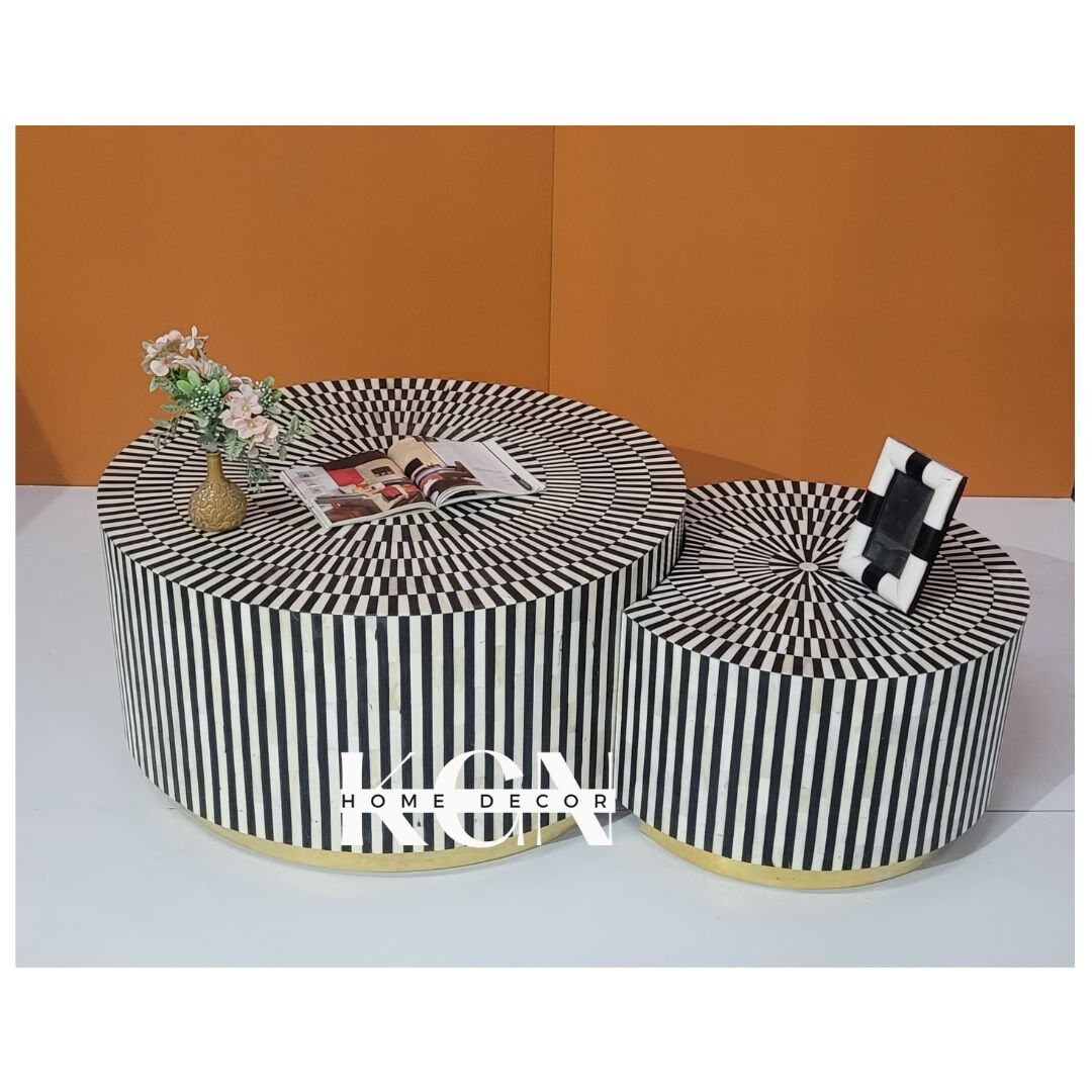 Bone Inlay Set of Coffee Table , Bone Inlay Furniture , Bone Inlay ...