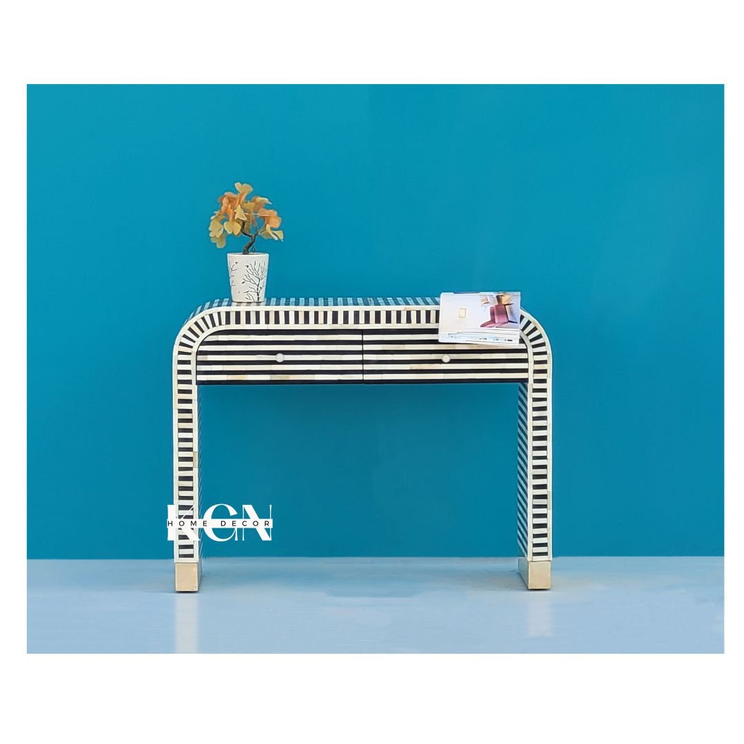 Bone Inlay Console Table , Hall-way Entry Table , Bone Inlay Waterfall ...