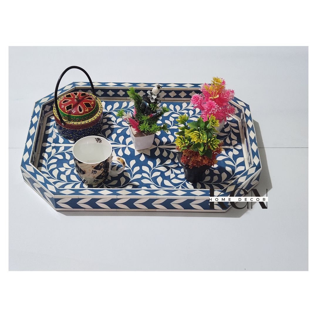 Bone Inlay Tray , Bone Inlay Serving Tray , Bone Inlay Floral Tray ...
