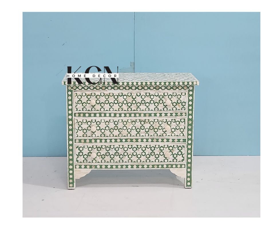 Bone Inlay Cabinet , Bone Inlay 3 Drawer Dresser , Bone Inlay Floral ...