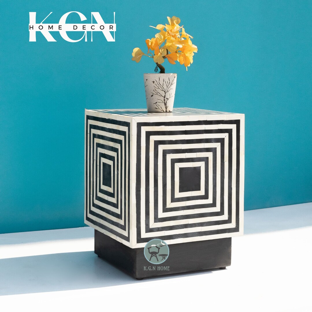 Bone Inlay Coffee Table Side Tables Center Table End Tables Black 40W X ...