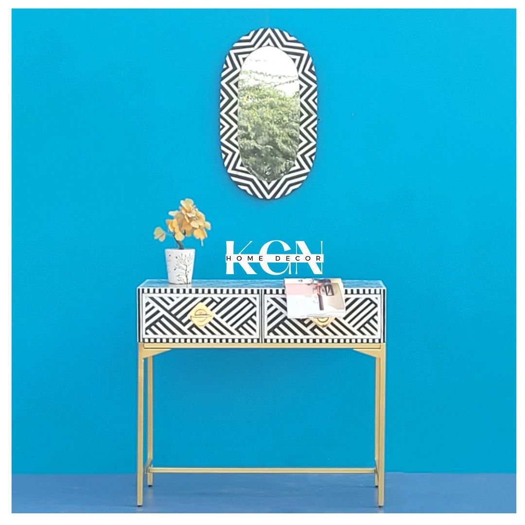 Bone Inlay Console Table , Bone Inlay Work Desk , Laptop Table ,floral ...