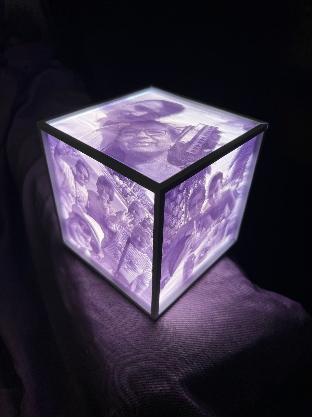 Personalized Lithophane Cube Lamp Customizable 12x12 Cm Night Light - Etsy