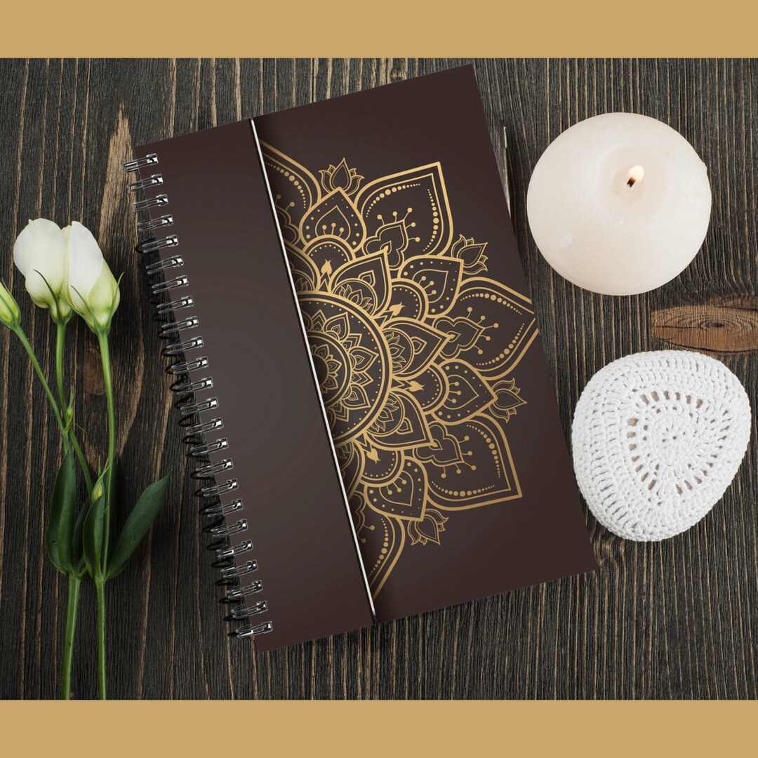 Spiral Notebook Islamic Design Brown Soft Cover Journal - Etsy