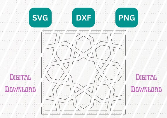Islamic Geometry Pattern Instant Download SVG PNG DXF - Etsy