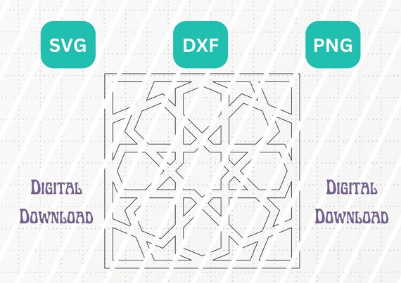 Islamic Geometry Pattern Instant Download SVG PNG DXF - Etsy