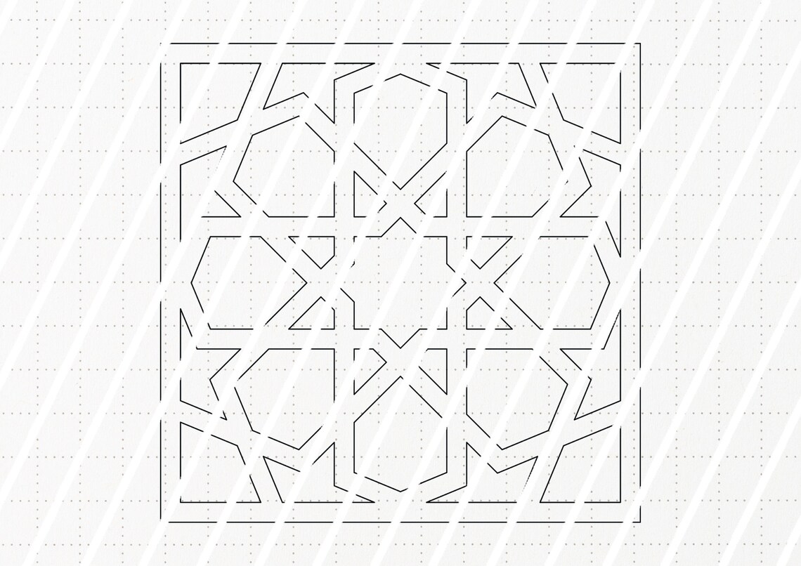 Islamic Geometry Pattern, Instant Download, SVG, PNG, DXF, Wood Cutting ...