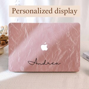 Pink Wrinkle Print Leather MacBook Case for MacBook Air 13 A2681 Air 15 ...