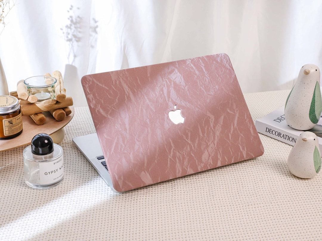Pink Wrinkle Print Leather MacBook Case for MacBook Air 13 A2681 Air 15 ...