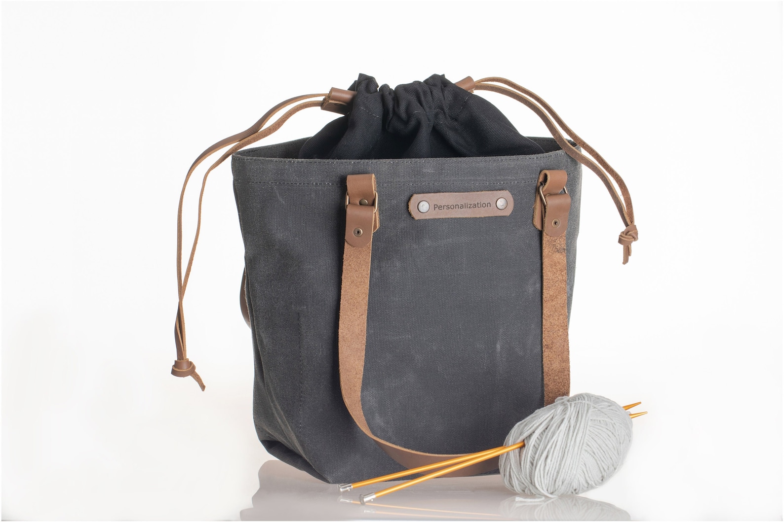 Crochet Project Bag, Project Bag, Knitting Project Tote Bag, Large ...