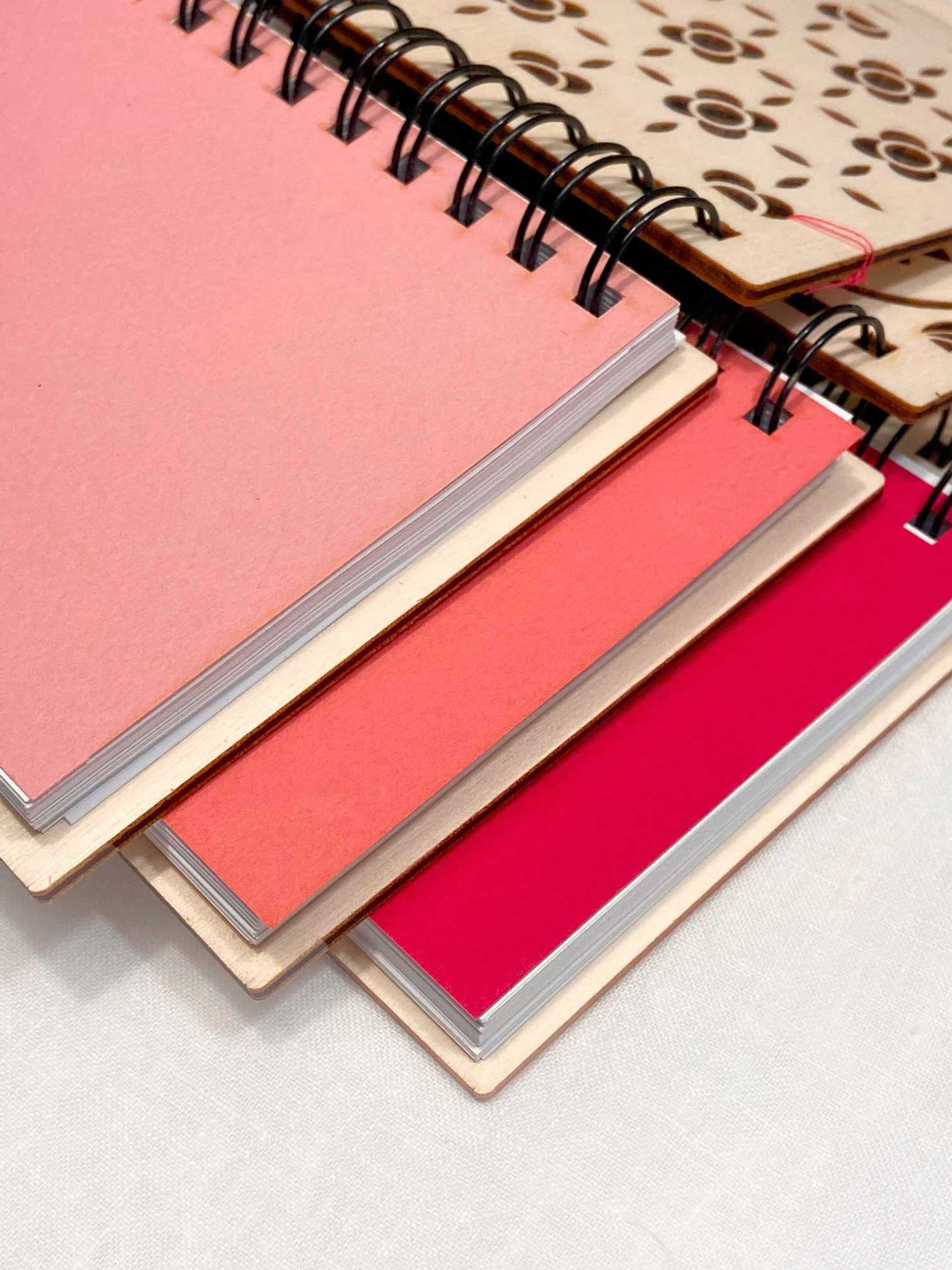 Pretty Wooden Lotus Flower Notebook, Note Book, Engraved Journal ...