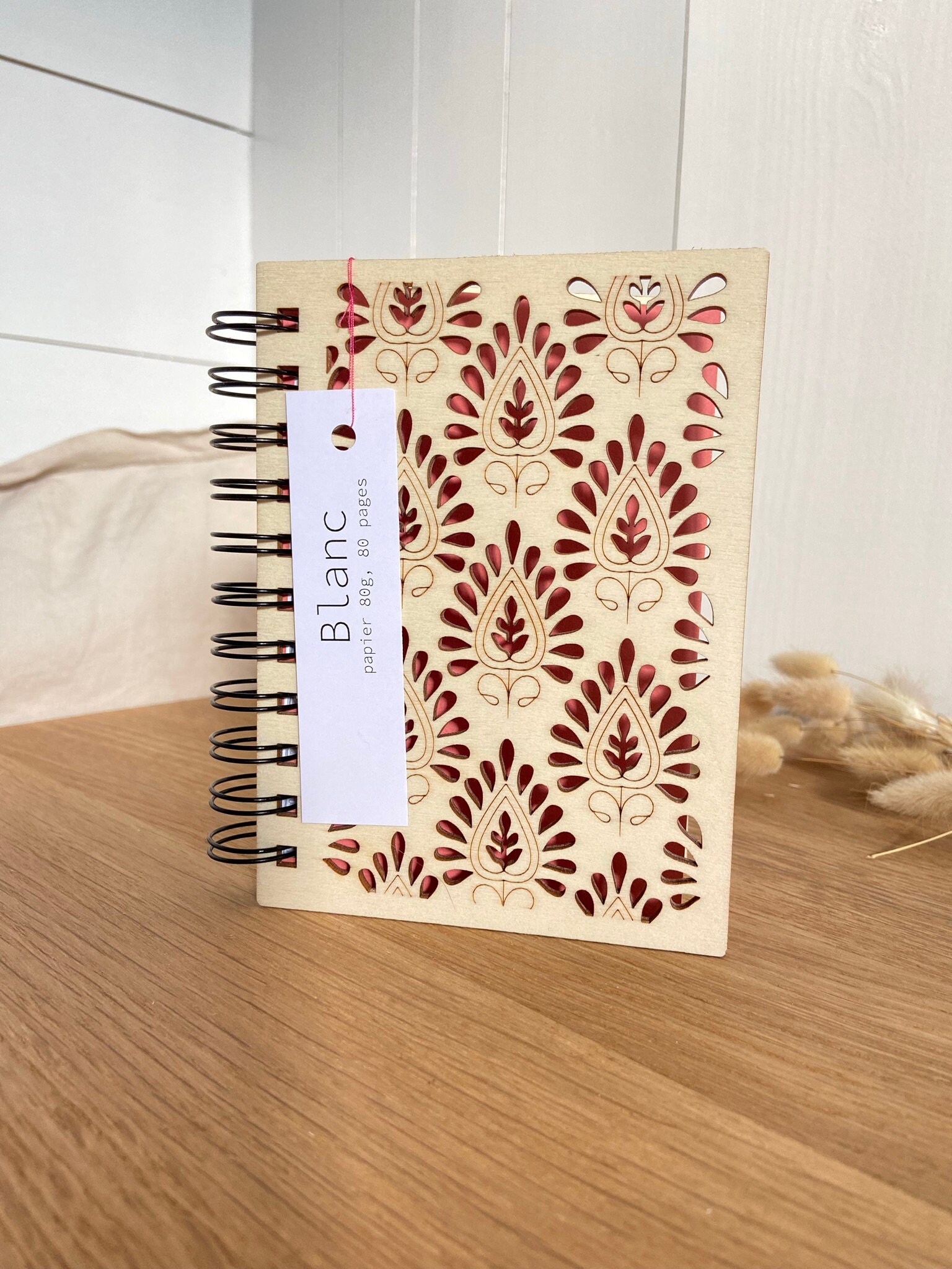 Pretty Little Notebook or Drawing Book in Wood Engraved With Indian ...