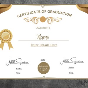 Editable Graduation Certificate, Diploma Certificate, Awards ...
