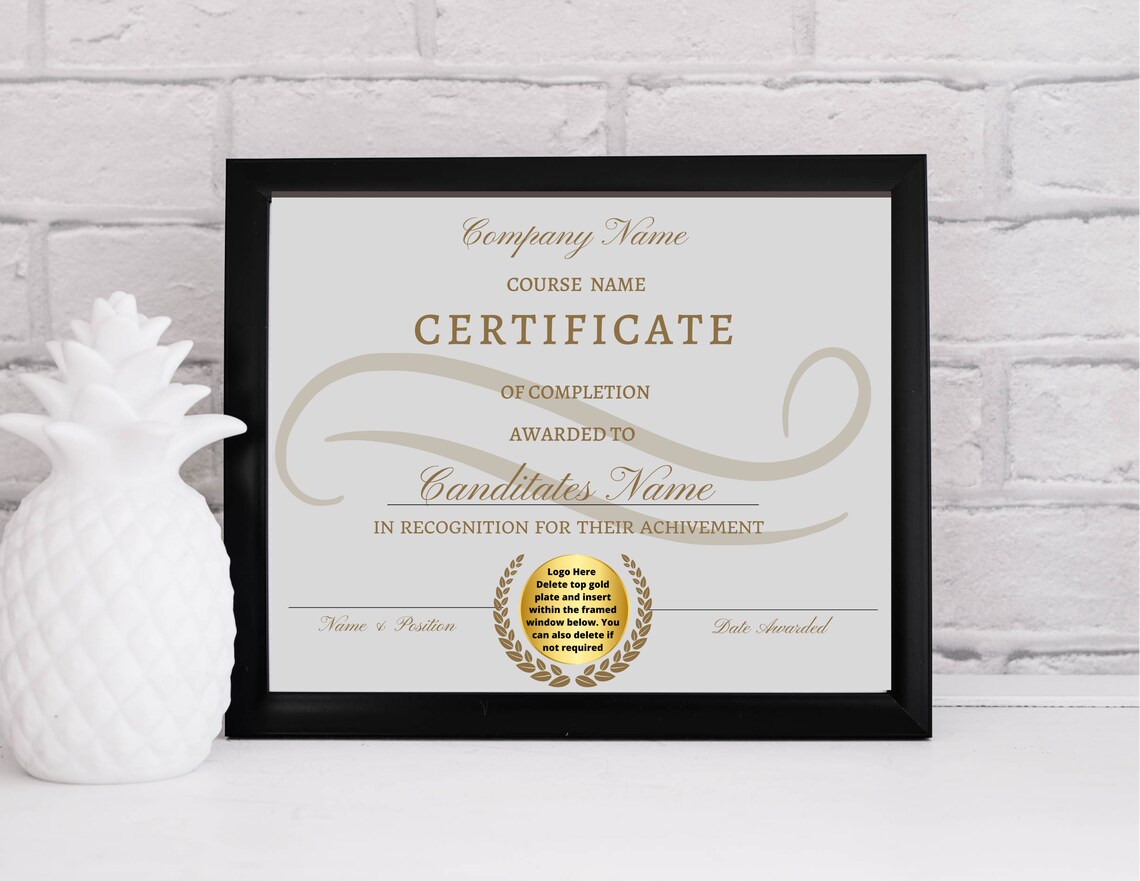 Editable Elegant Graduation Certificate. Fully Editable and Printable ...