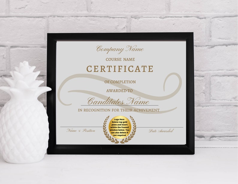 Editable Elegant Graduation Certificate. Fully Editable and Printable ...