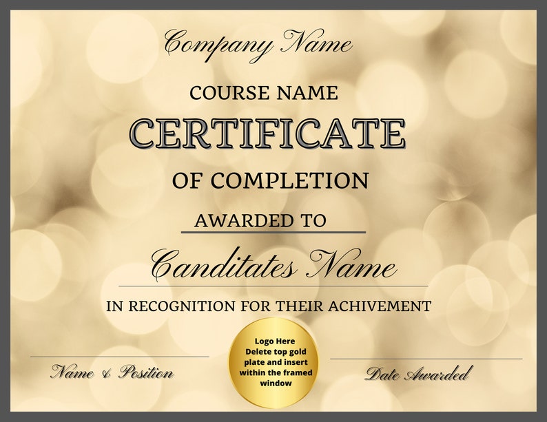 Editable Awards Certificate, Completion Certificate, Diploma ...