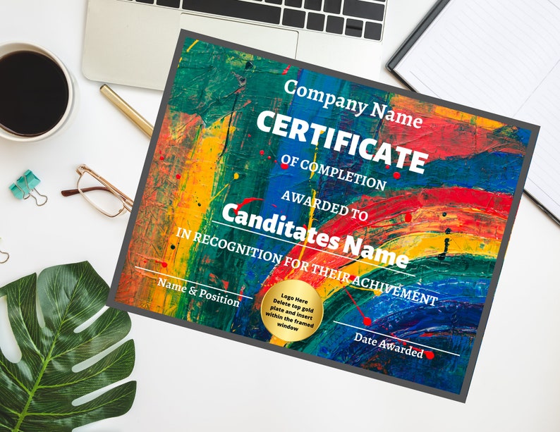 Editable Art Awards Certificate, Completion Certificate, Diploma ...