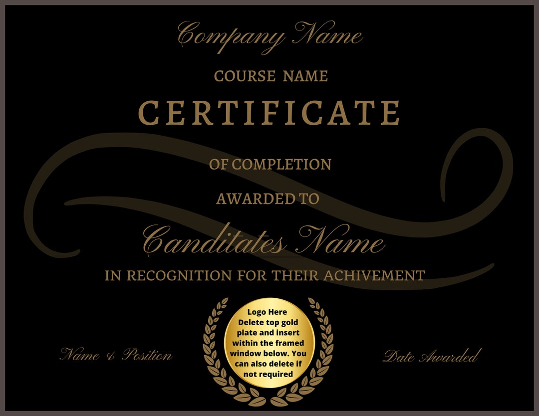 Editable Elegant Graduation Certificate. Fully Editable and Printable ...