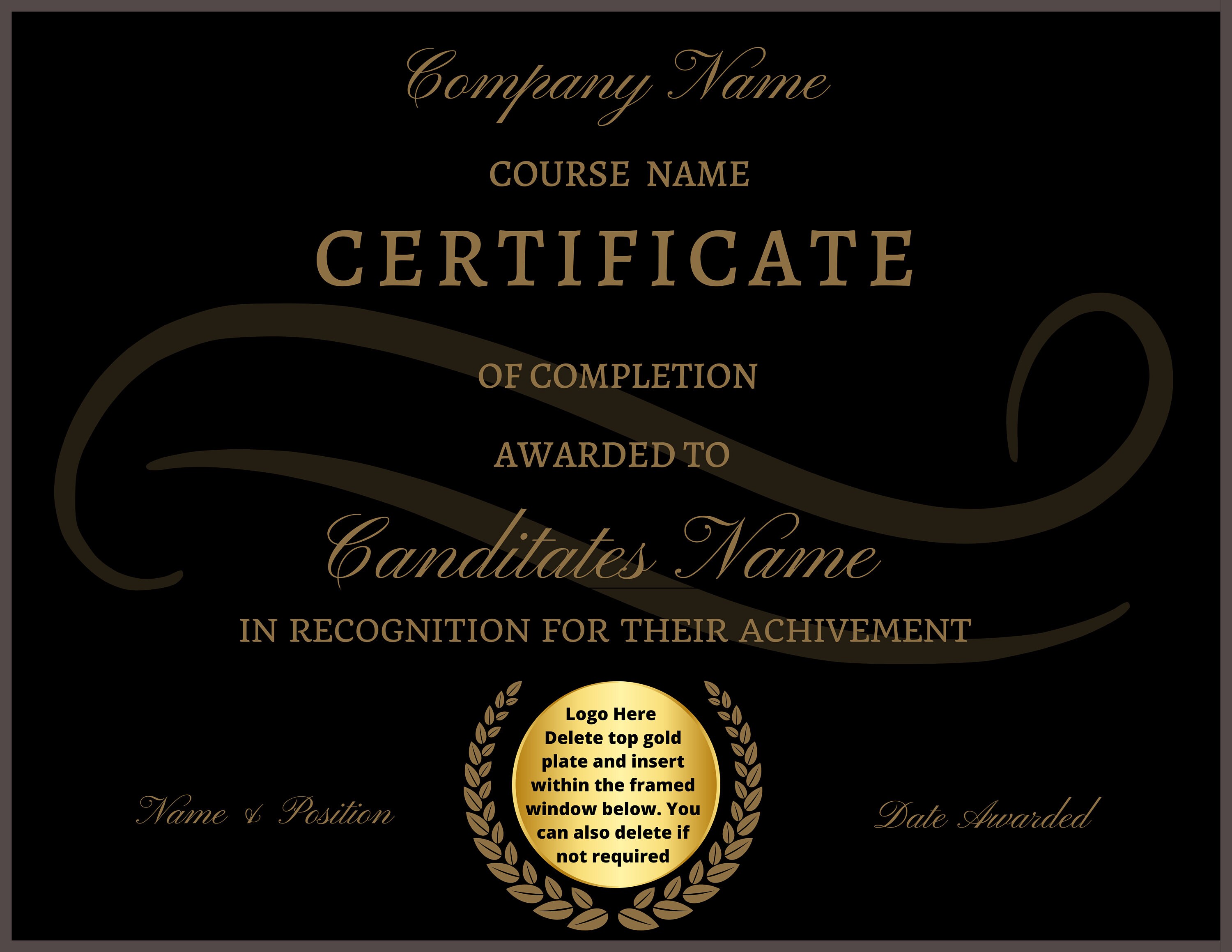 Editable Elegant Graduation Certificate. Fully Editable and Printable ...