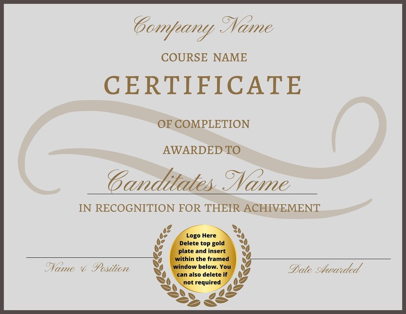 Editable Elegant Graduation Certificate. Fully Editable and Printable ...