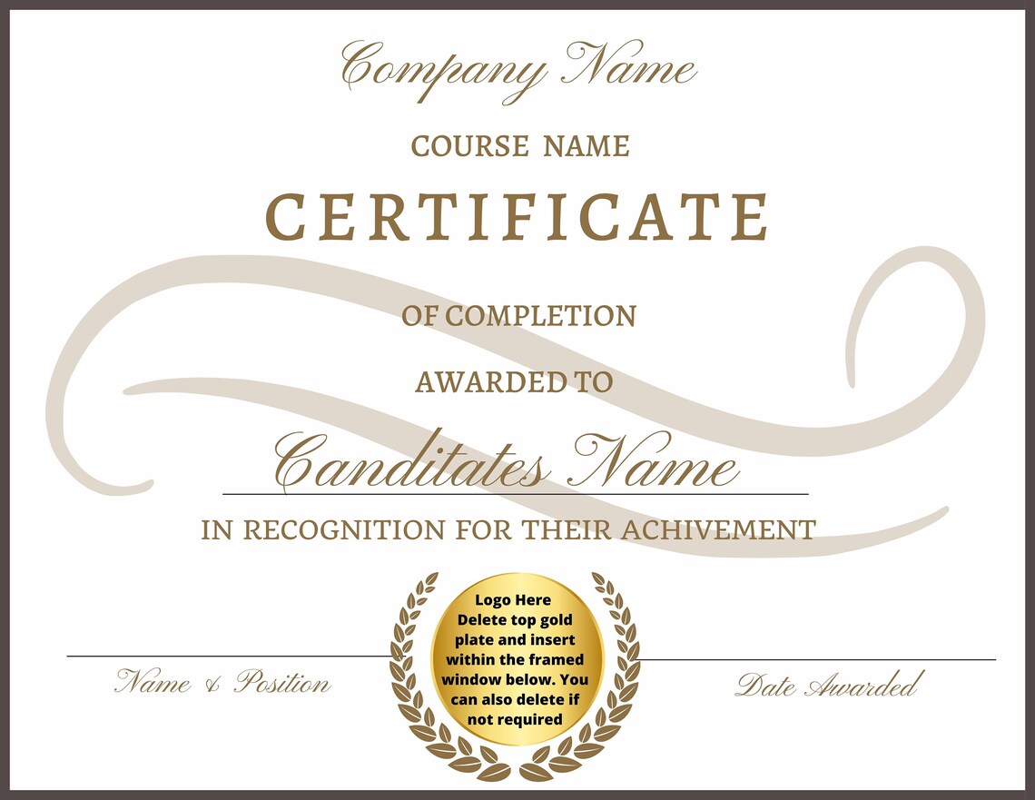 Editable Elegant Graduation Certificate. Fully Editable and Printable ...