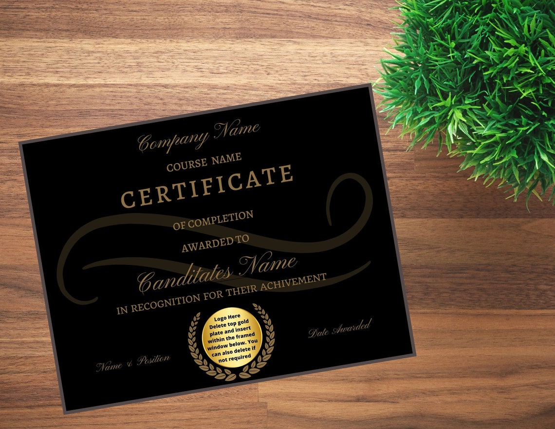 Editable Elegant Graduation Certificate. Fully Editable and Printable ...