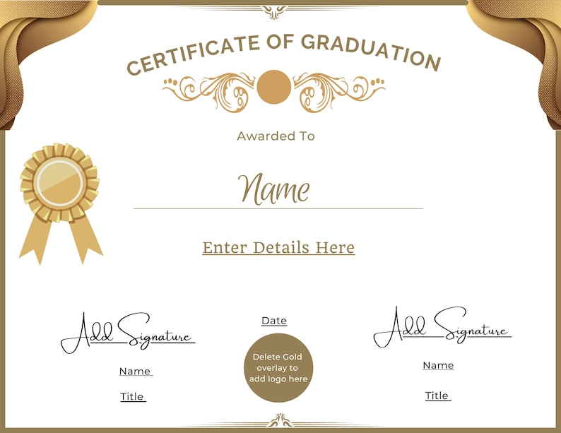 Editable Graduation Certificate, Diploma Certificate, Awards ... Editable Graduation Certificate, Diploma Certificate, Awards ...