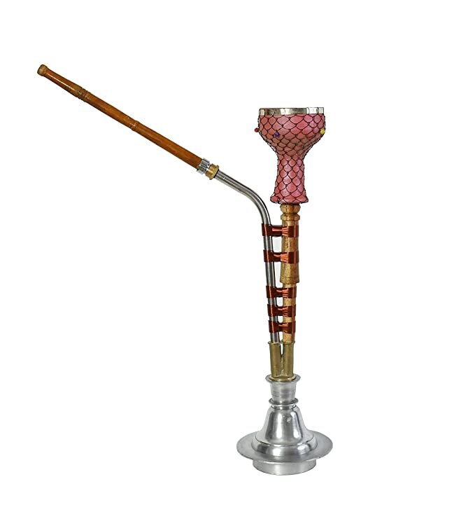 Haryanvi Desi Full Brass Gold and Copper Hookah Haryana Ki Shaan Asli ...