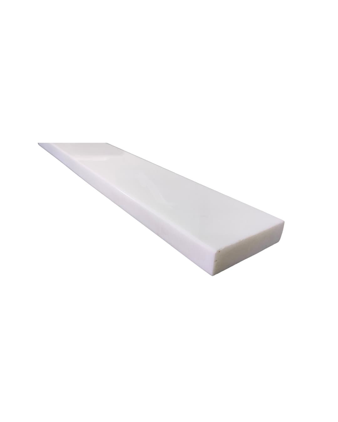 White Engineered Granite Threshold Marble Saddle Shower Curb With ...