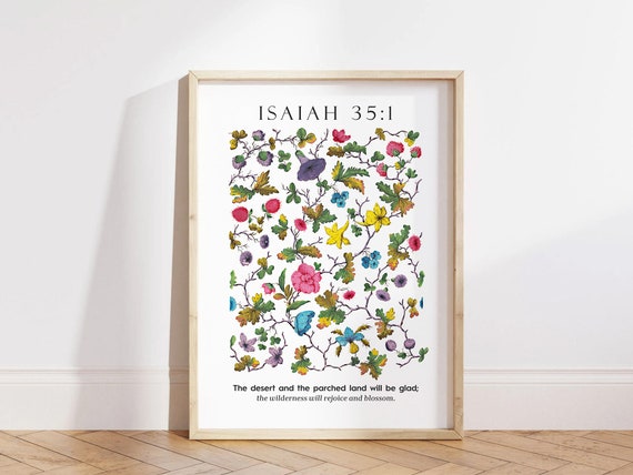 Isaiah 35:1 NIV Bible Verse Wall Art Digital Scripture - Etsy