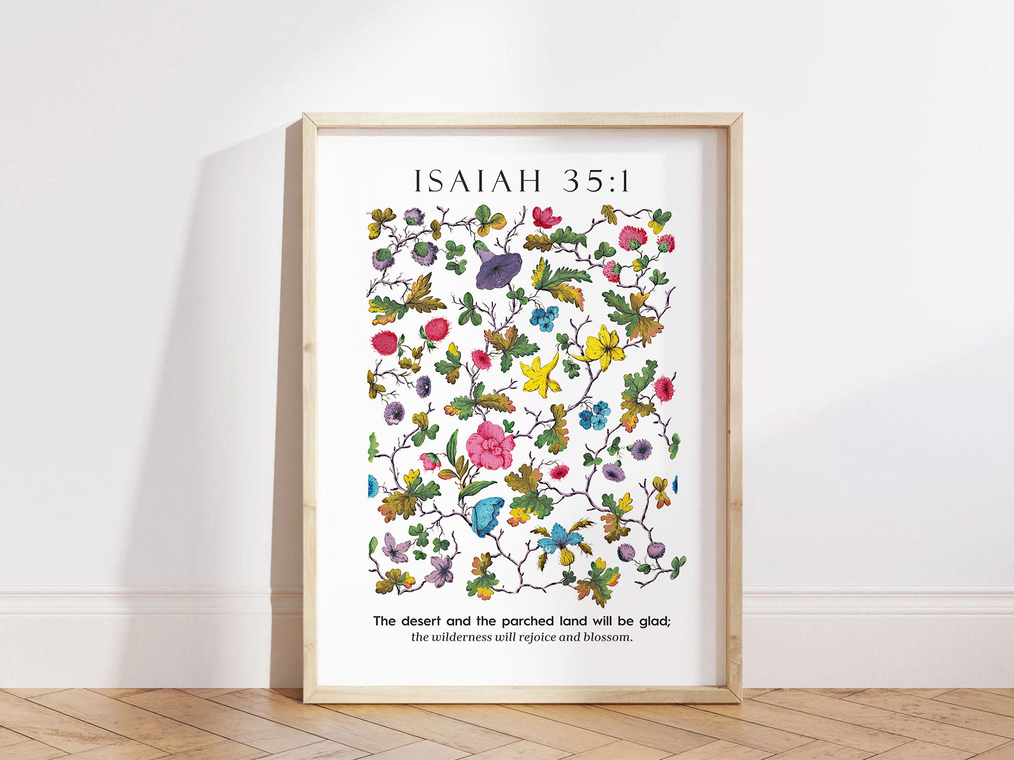Isaiah 35:1 NIV | Bible Verse Wall Art | Digital Scripture Print ...