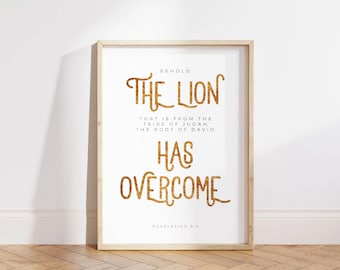 Lion of Judah Set of 2 | Lion Art Print | Revelation Scripture | Tribe ...