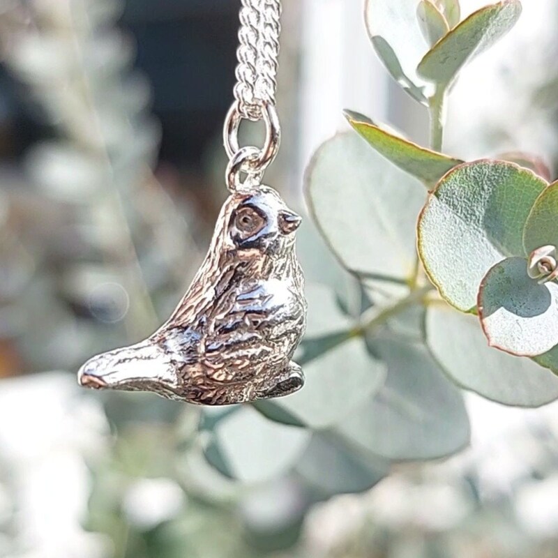 Silver Bird Necklace - Etsy
