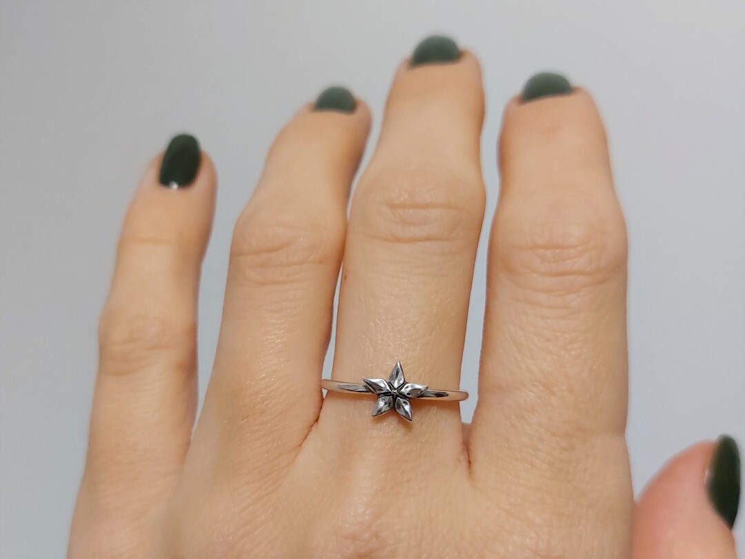 Silver Hoya Flower Stackable Ring | Handmade Botanical Jewelry | Nature ...