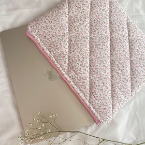 Floral Laptop Bag- Laptop Bag- Pink Floral Laptop Bag, Laptop Flat ...