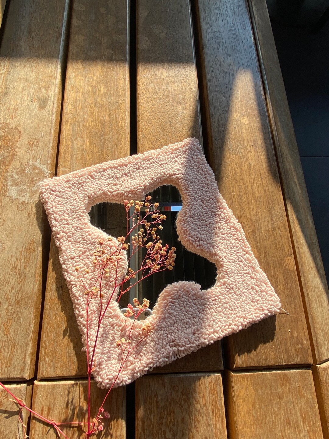 Punch Needle Mirror Tufted Mirror Baby Mirror House Decor - Etsy