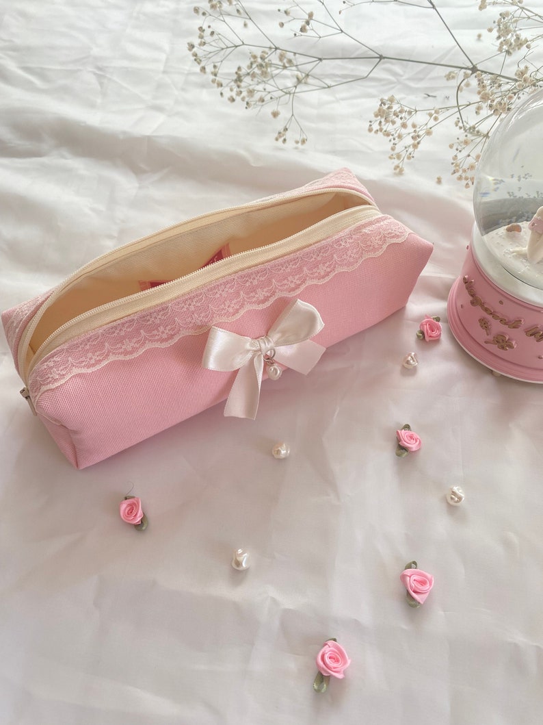 Pink Pencil Case- Cute Pencil Case- Coquette Pen Case- Pencil Pouch - Etsy